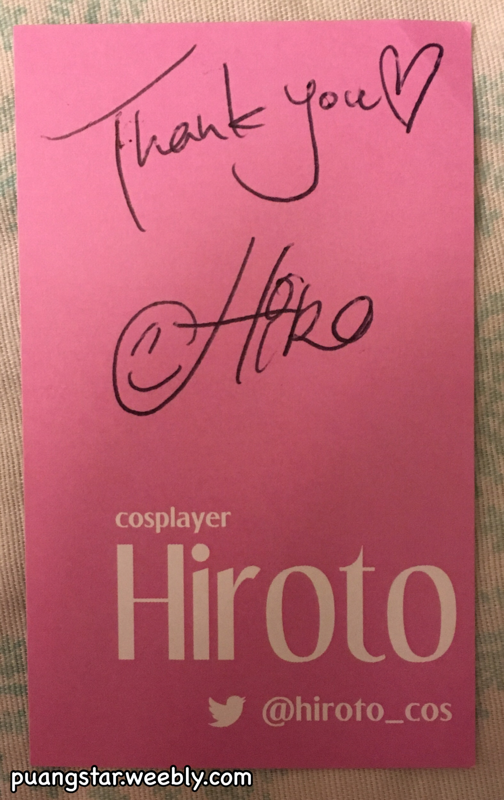 Hiro’s autograph – Puang Star